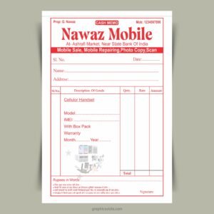 Mobile Shop Bill Book Free CDR File Download - Graphics Vista