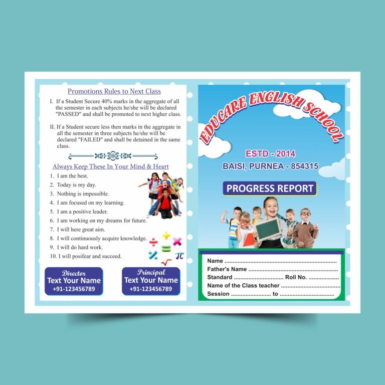 School Marksheet Design CDR File Download I Professional Marksheet ...