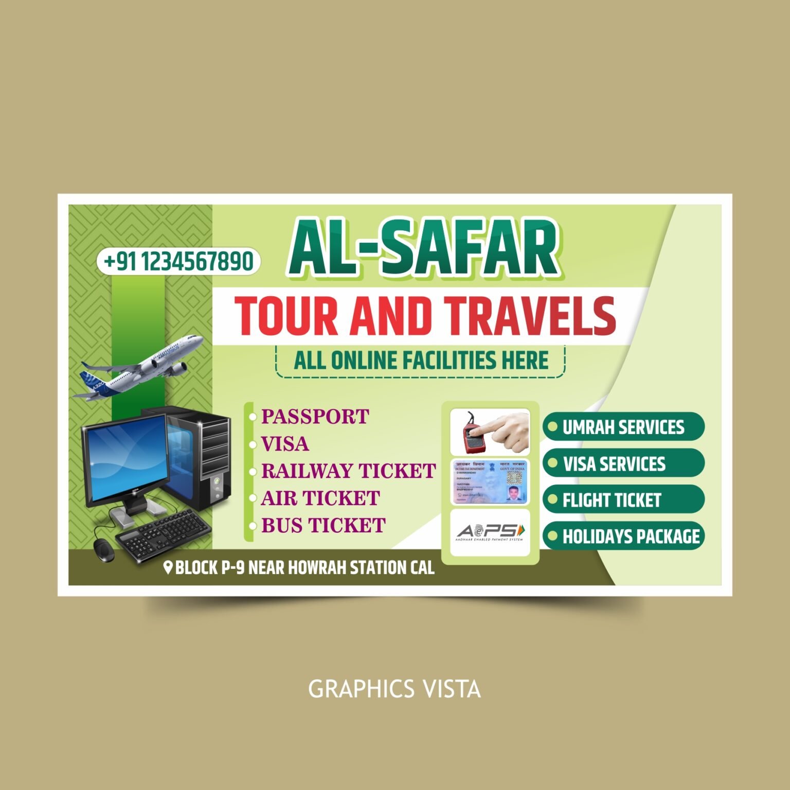 Grabbing Best Tour and Travels Shop Banner Design CDR File - Graphics Vista