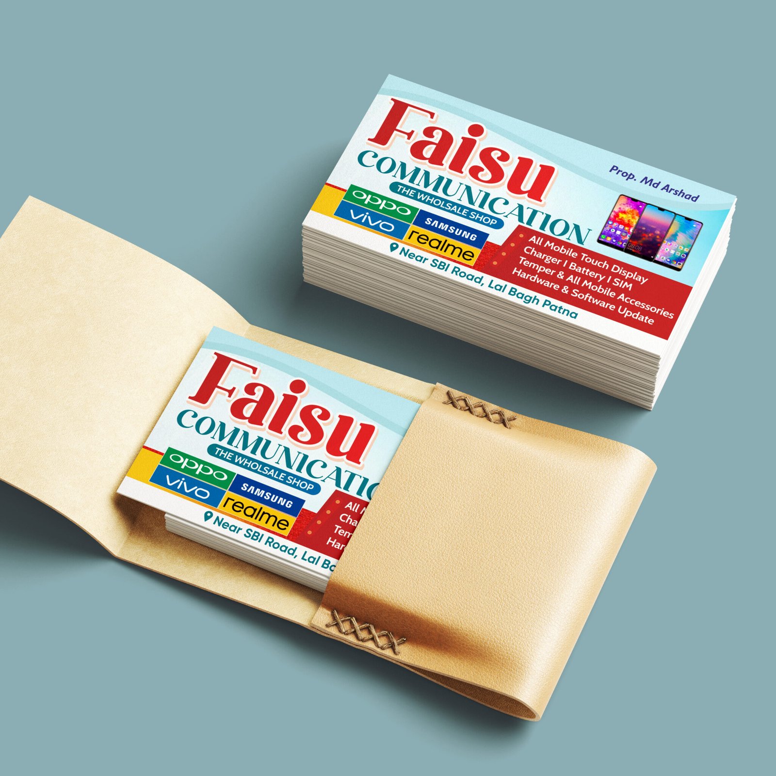 Mobile Shop Visiting Card PSD CDR File Template - Graphics Vista