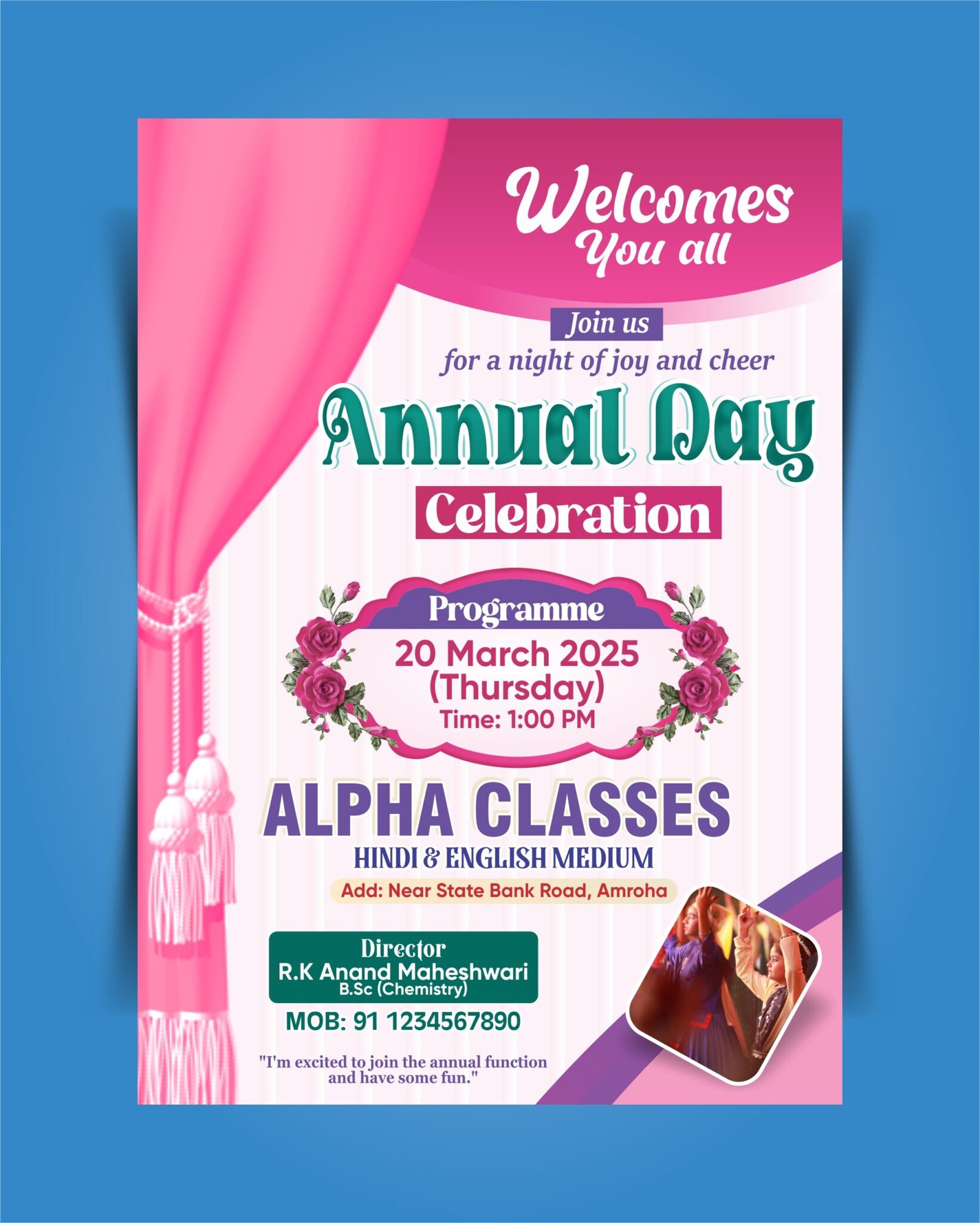 School Academy Annual Function Invitation Card Design - Graphics Vista