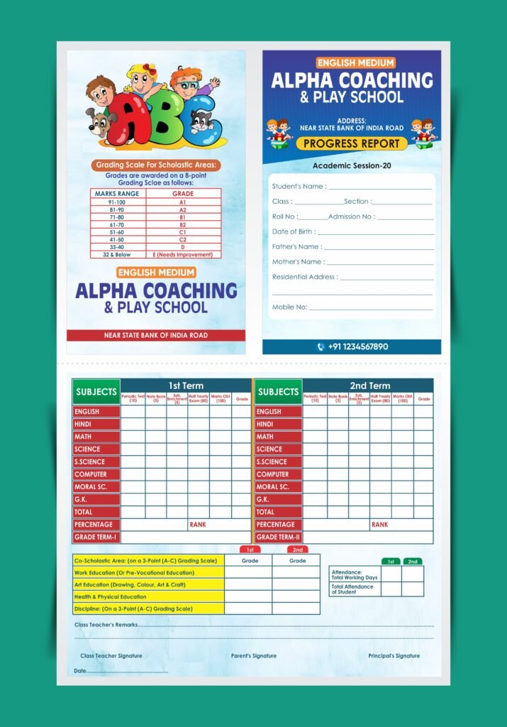 School Annual Report Card Design CDR File - Graphics Vista