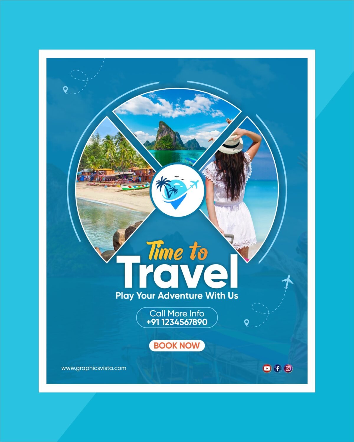 Travel Agency Banner Design Template CDR File Download | Tour & Travel ...